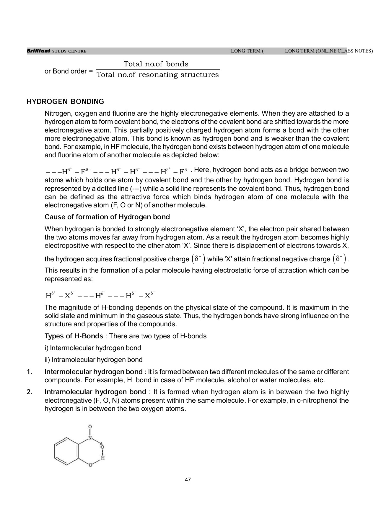 CHEMICAL BONDING AND MOLECULAR STRUCTURE - Lecture Notes - Willington ...