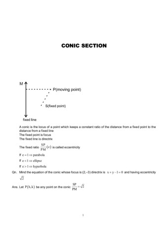 CONIC SECTION - Lecture Notes - Willington Island - Page 1 | Flip PDF ...