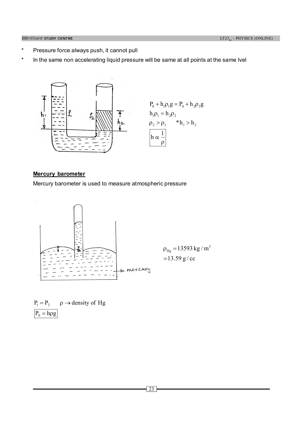 MECHANICAL PROPERTIES OF FLUID AND LIQUID - Lecture Notes - Willington ...