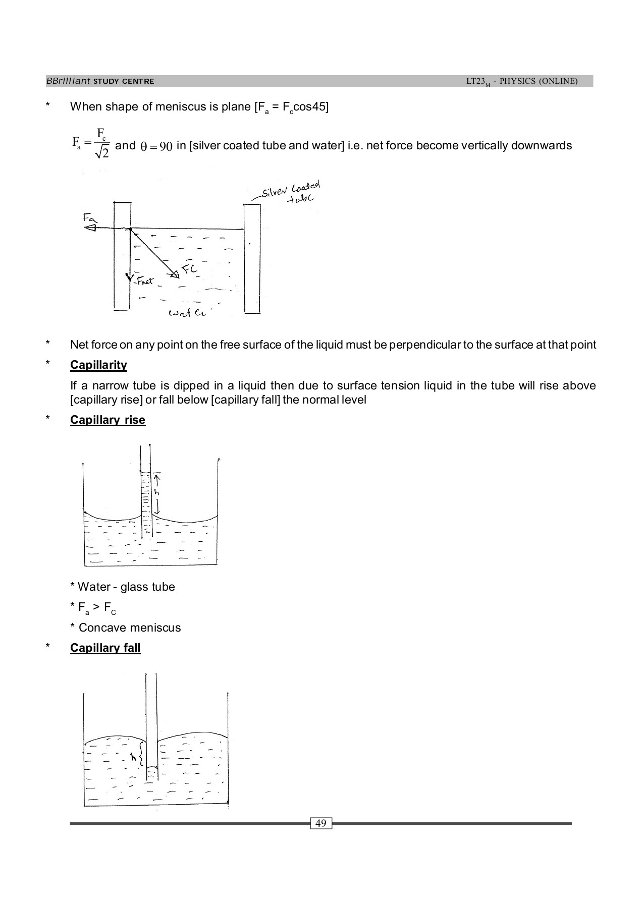 MECHANICAL PROPERTIES OF FLUID AND LIQUID - Lecture Notes - Willington ...