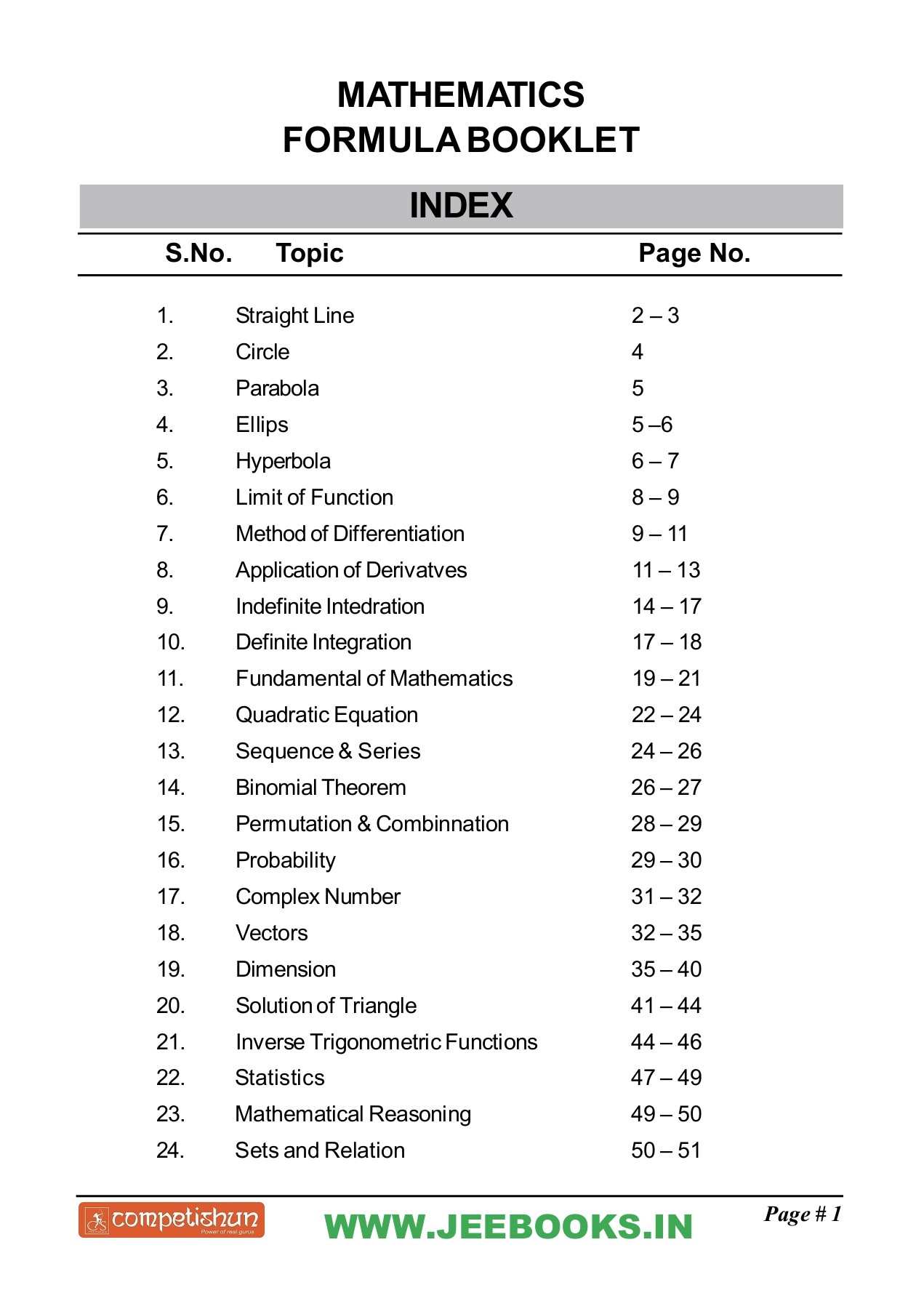 Mathematics Formula Handbook by Competishun - Willington Island - Page ...