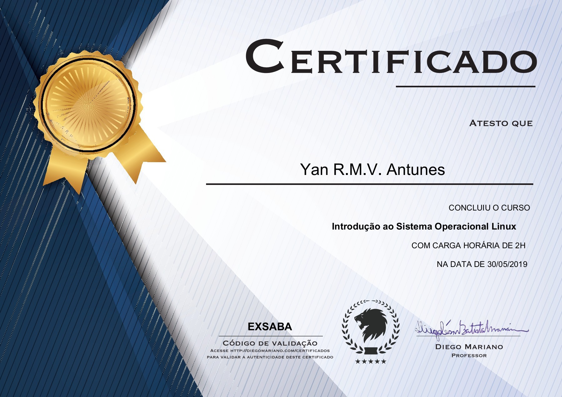 certificado-linux - yanric2000 - Página 1 - 1 | PDF Online | PubHTML5