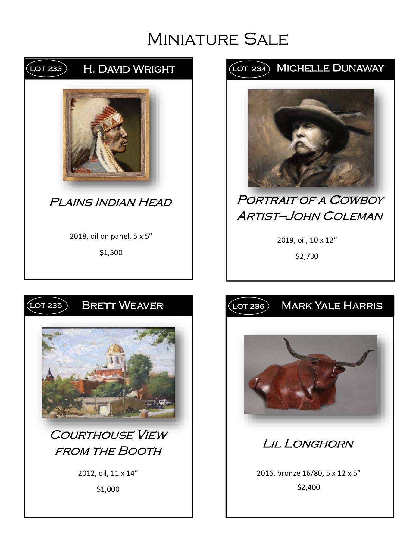 GALA-Miniatures 2019 catalog Preview - Booth Western Art Museum - Page ...