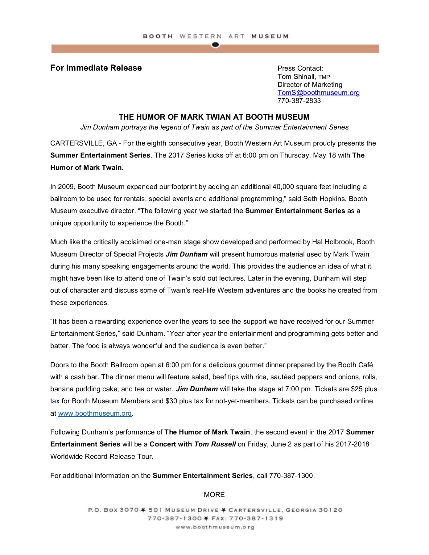 The Humor of Mark Twain - Booth Western Art Museum - Page 1 | Flip PDF ...