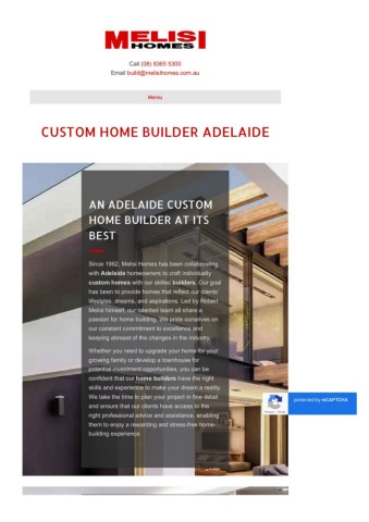 Custom Home Builder Adelaide - Subdivision Builders Adelaide - Page 1 ...