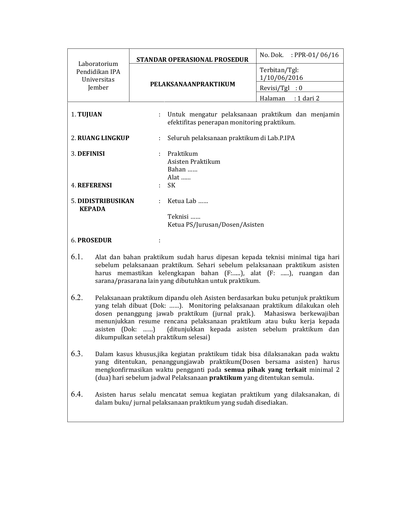 SOP-Laboratorium-IPA - sdamayanti1619 - Halaman 2 | PDF Online | PubHTML5