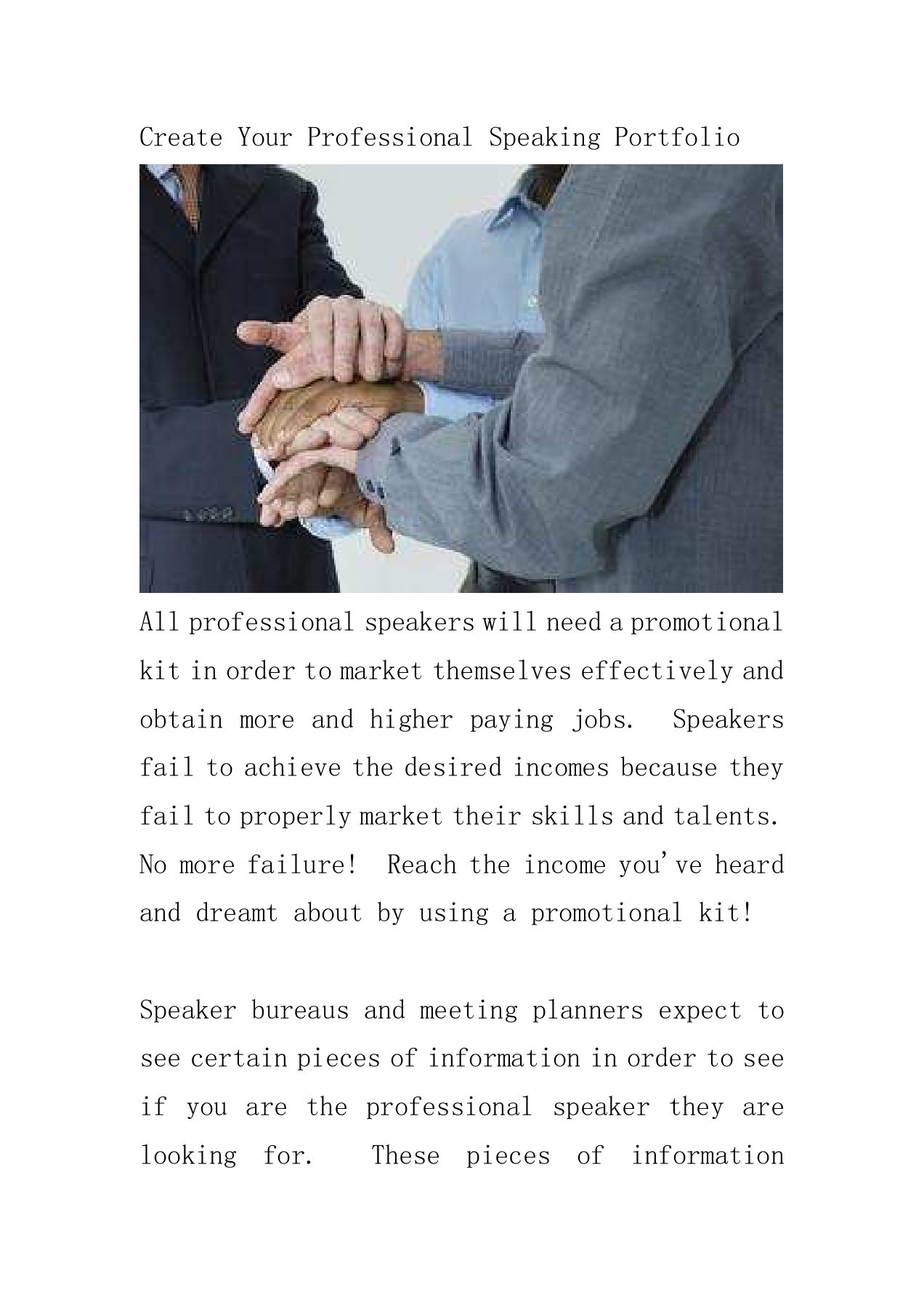 Create Your Professional Speaking Portfolio - Logan - Page 1 - 5 | Flip ...