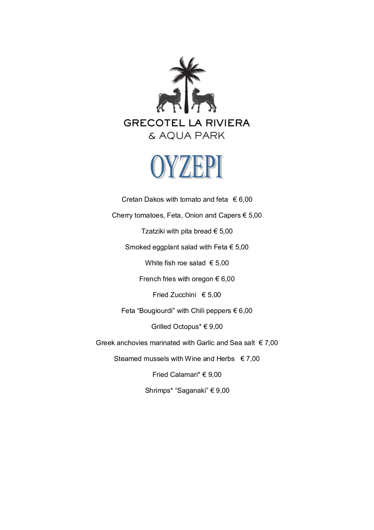 Ouzeri Menu (Eng) - chytas - Page 1 - 1 | Flip PDF Online | PubHTML5