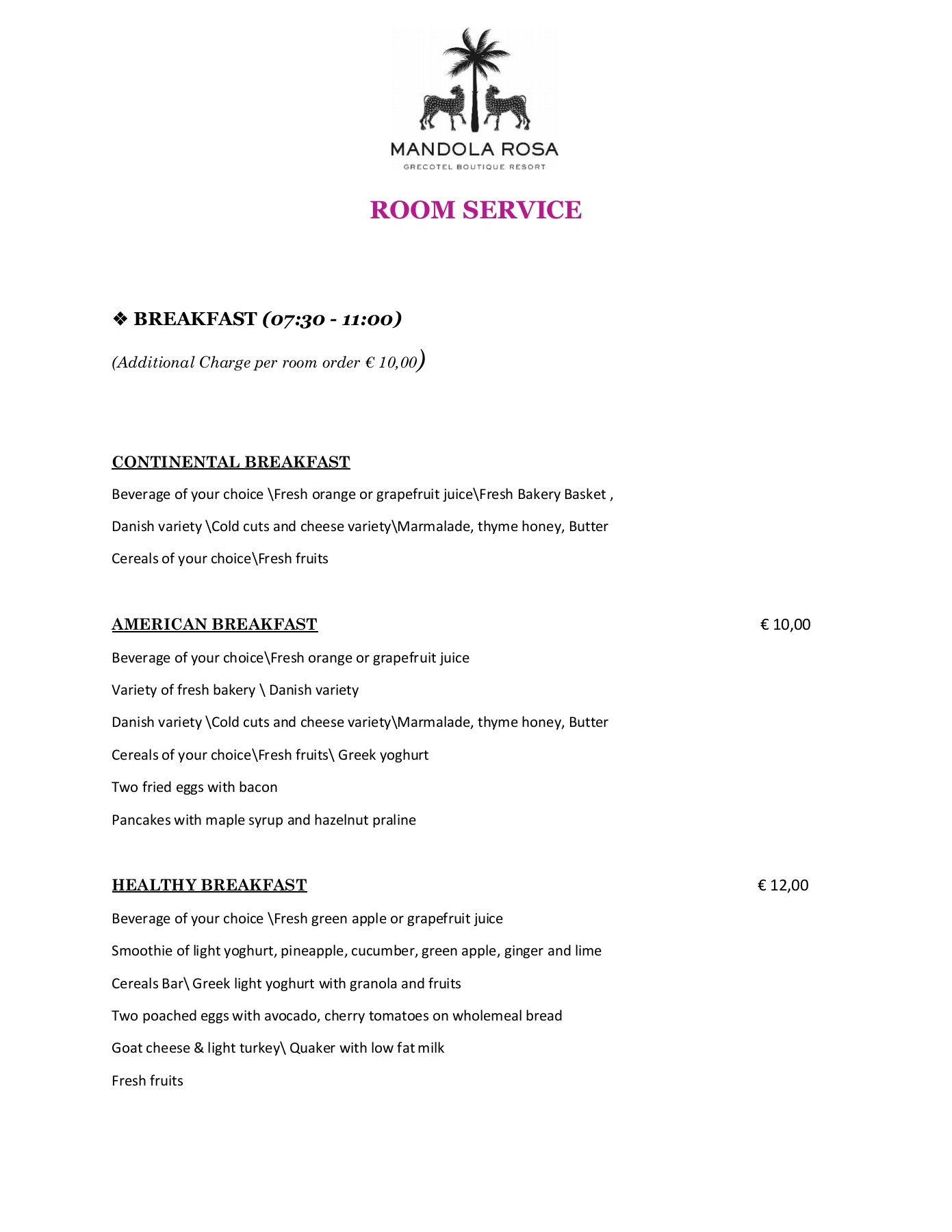 La Riviera Room Service ENG - Grecotel - Page 1 - 6 | Flip PDF Online ...