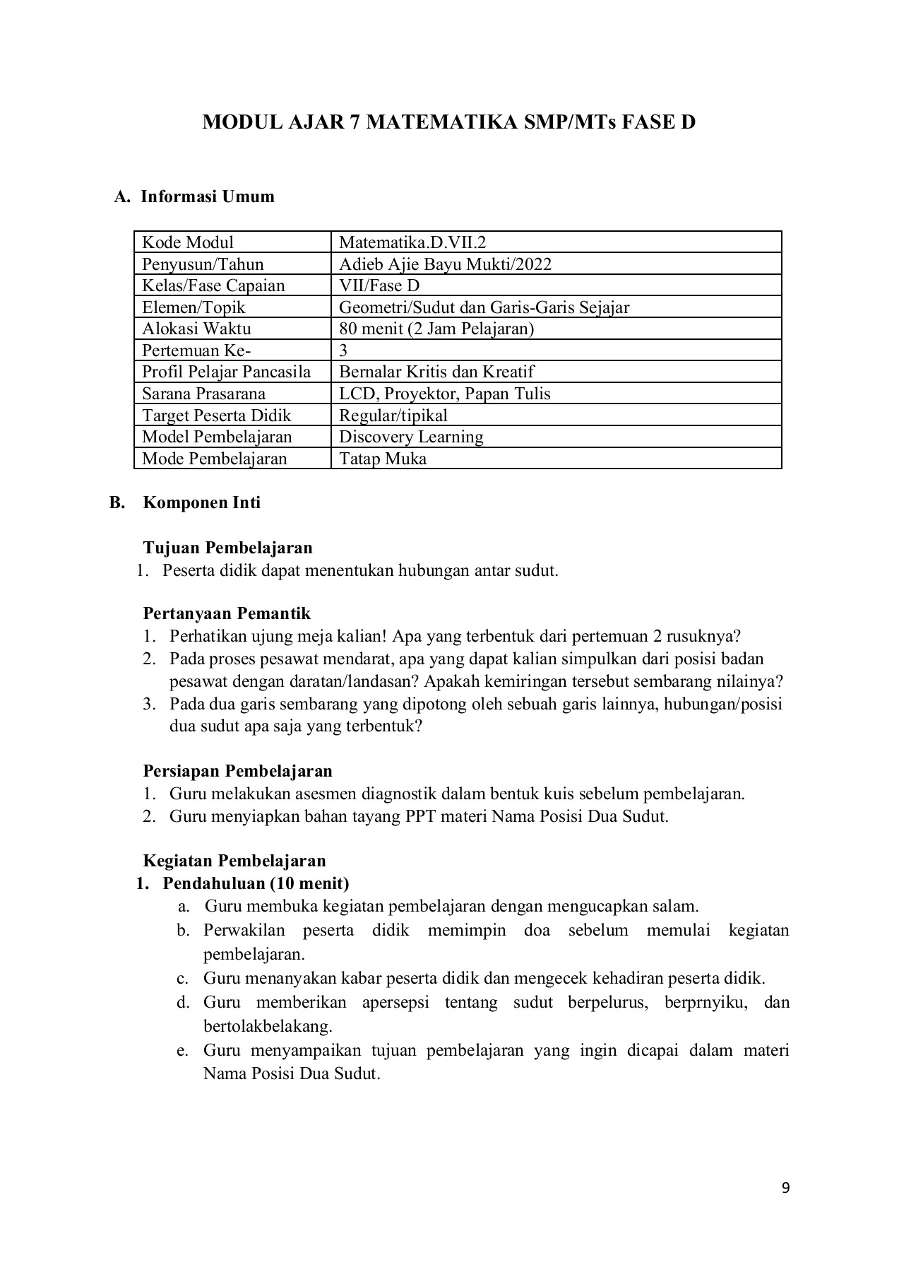 MODUL AJAR MATEMATIKA SMP KELAS 7 Semester 1 - Abam Gallery - Page 134 ...