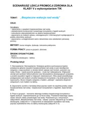 TIK scenariusz bezpieczne wakacje - marzenawoj - Strony 1 - 3 | Przerzucanie PDF Online | PubHTML5