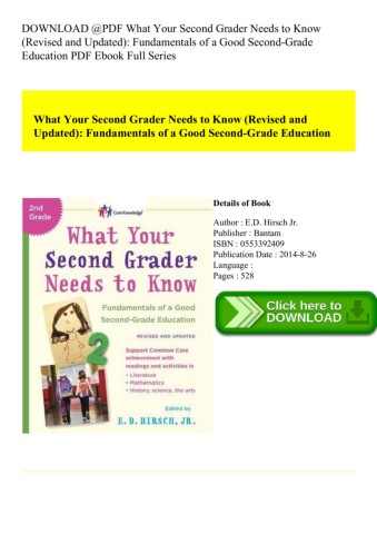 DOWNLOAD @PDF What Your Second Grader Needs to Know (Revised and ...