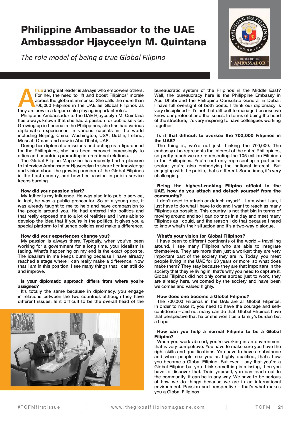 The Global Filipino Magazine - Vol. 1 - Issue 1 - filipinoinstitute ...