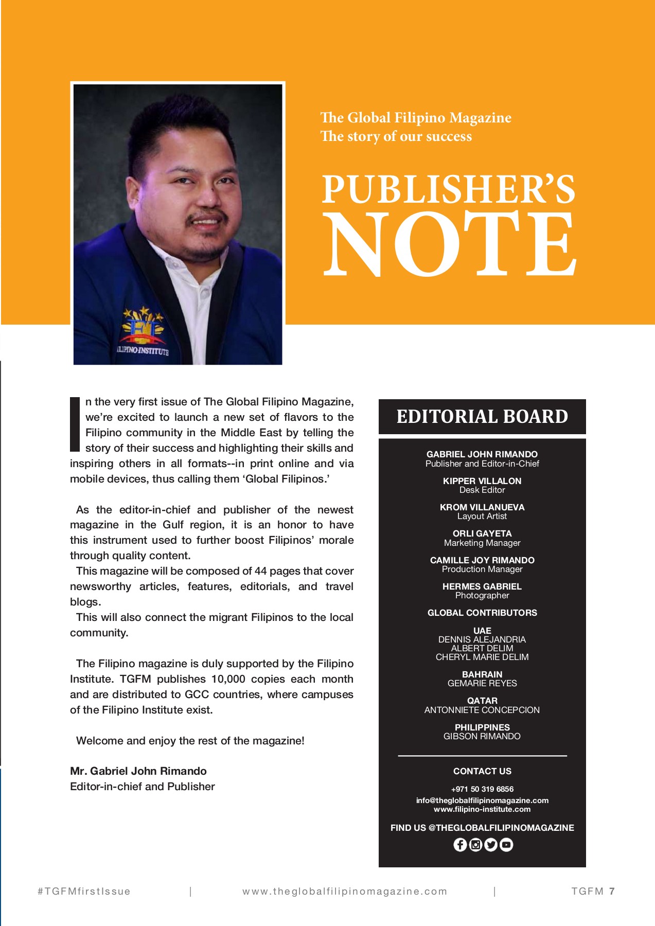 The Global Filipino Magazine - Vol. 1 - Issue 1 - filipinoinstitute ...