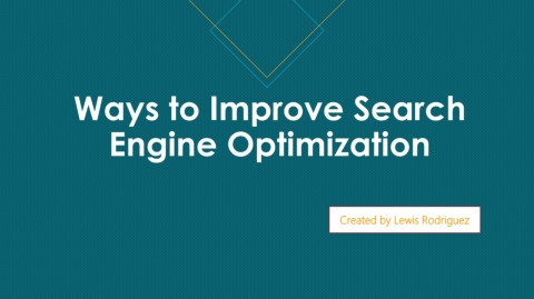 Ways to Improve Search Engine Optimization
