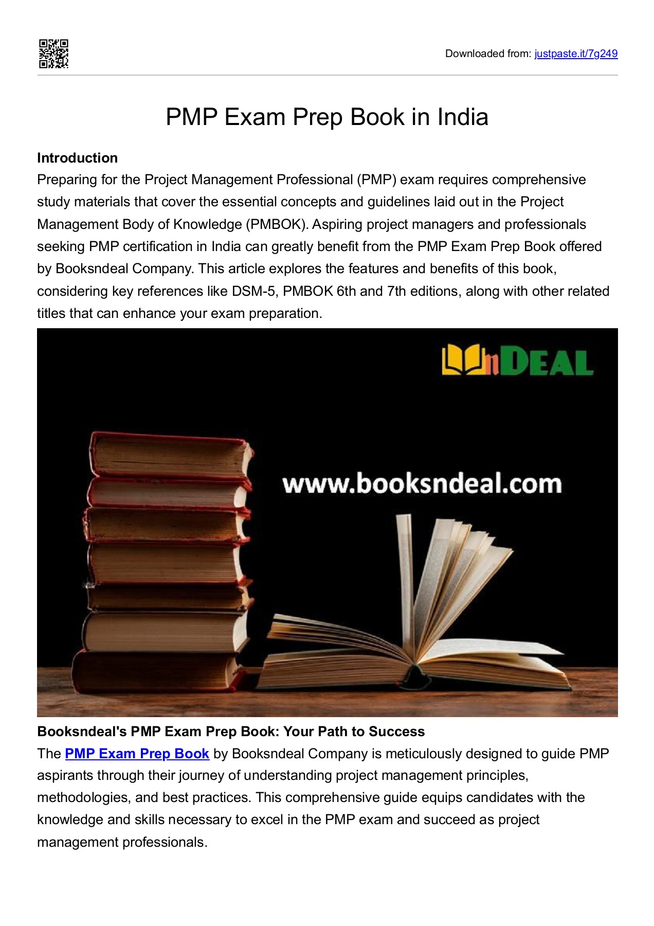 PMP Exam Prep Book in India - Book Deal - Page 1 - 3 | Flip PDF Online ...
