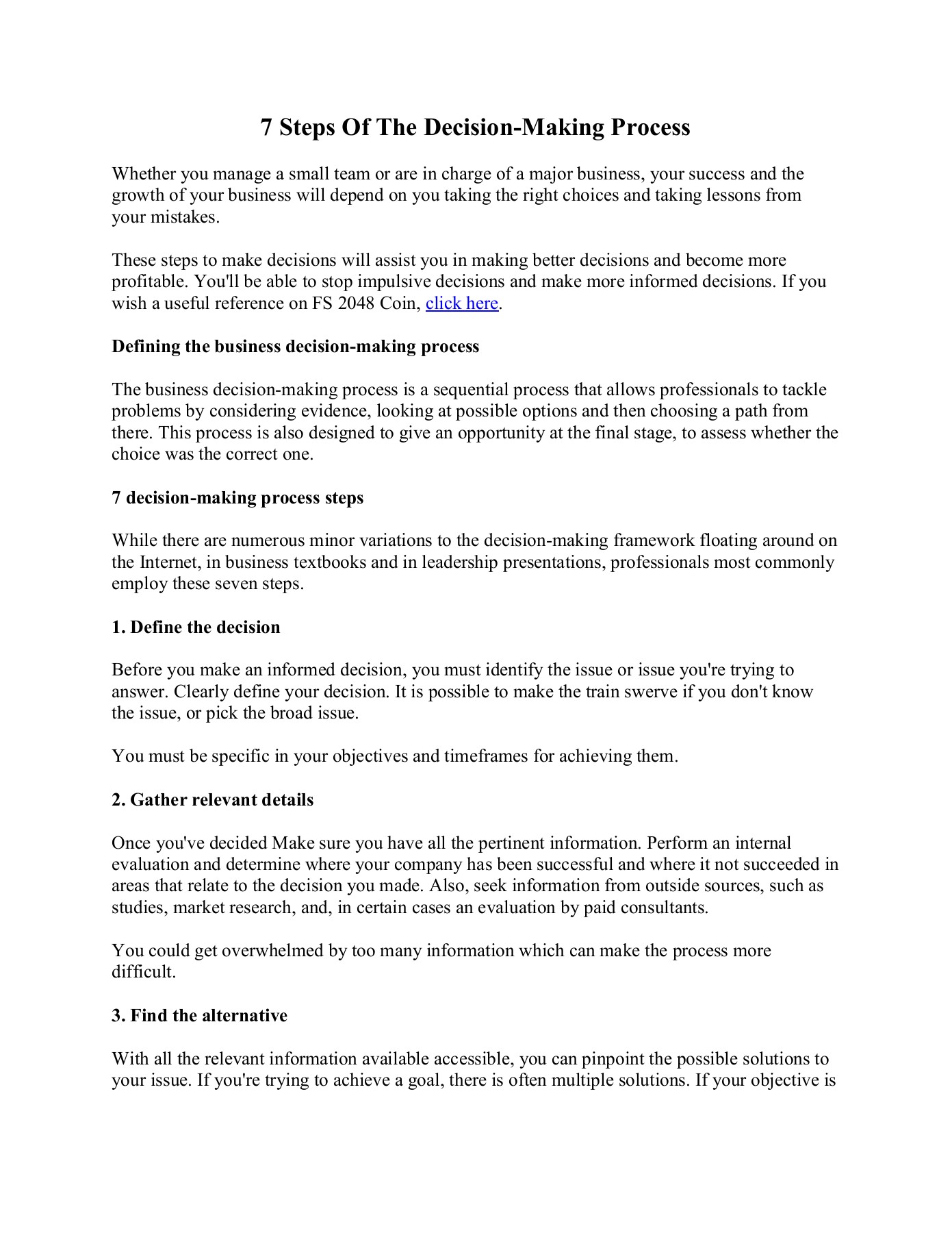 7 Steps Of The Decision-Making Process - KenzieBeasley - Page 1 - 2 ...