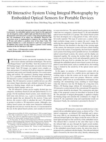 3D Interactive System Using Integral Photography