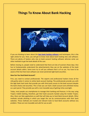 Things To Know About Bank Hacking - RussianHackers - Page 1 | Flip PDF ...