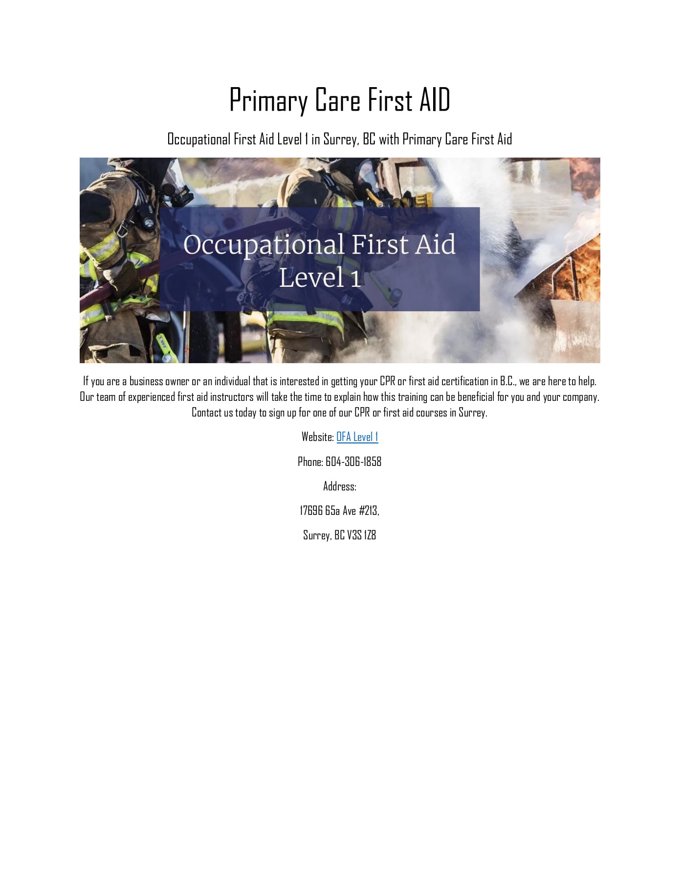 Primary Care First AID - Primary Care - Page 1 - 1 | Flip PDF Online ...