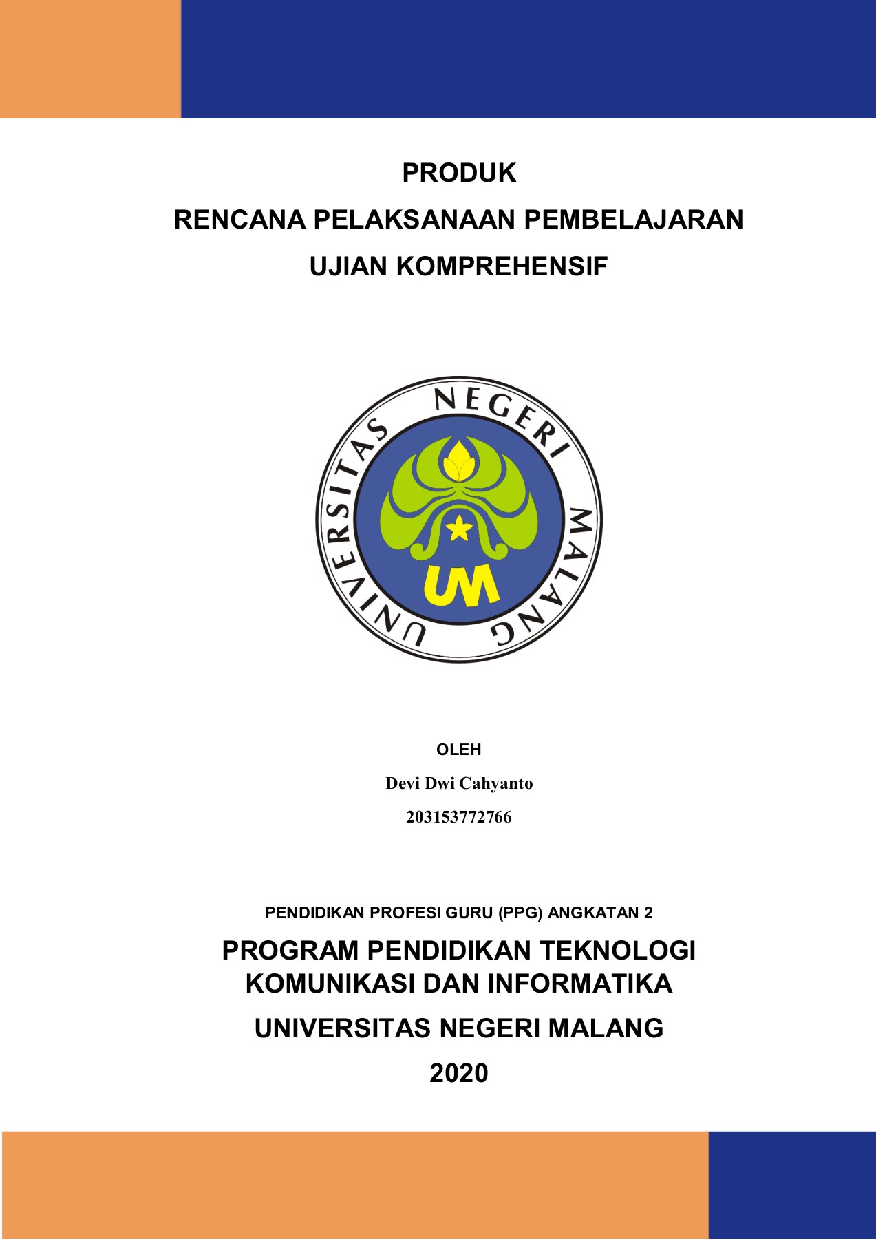 PRODUK RENCANA PELAKSANAAN PEMBELAJARAN UJIAN KOMPREHENSIF - Rian Junawan - Kaca 1 - 13 | PDF ...