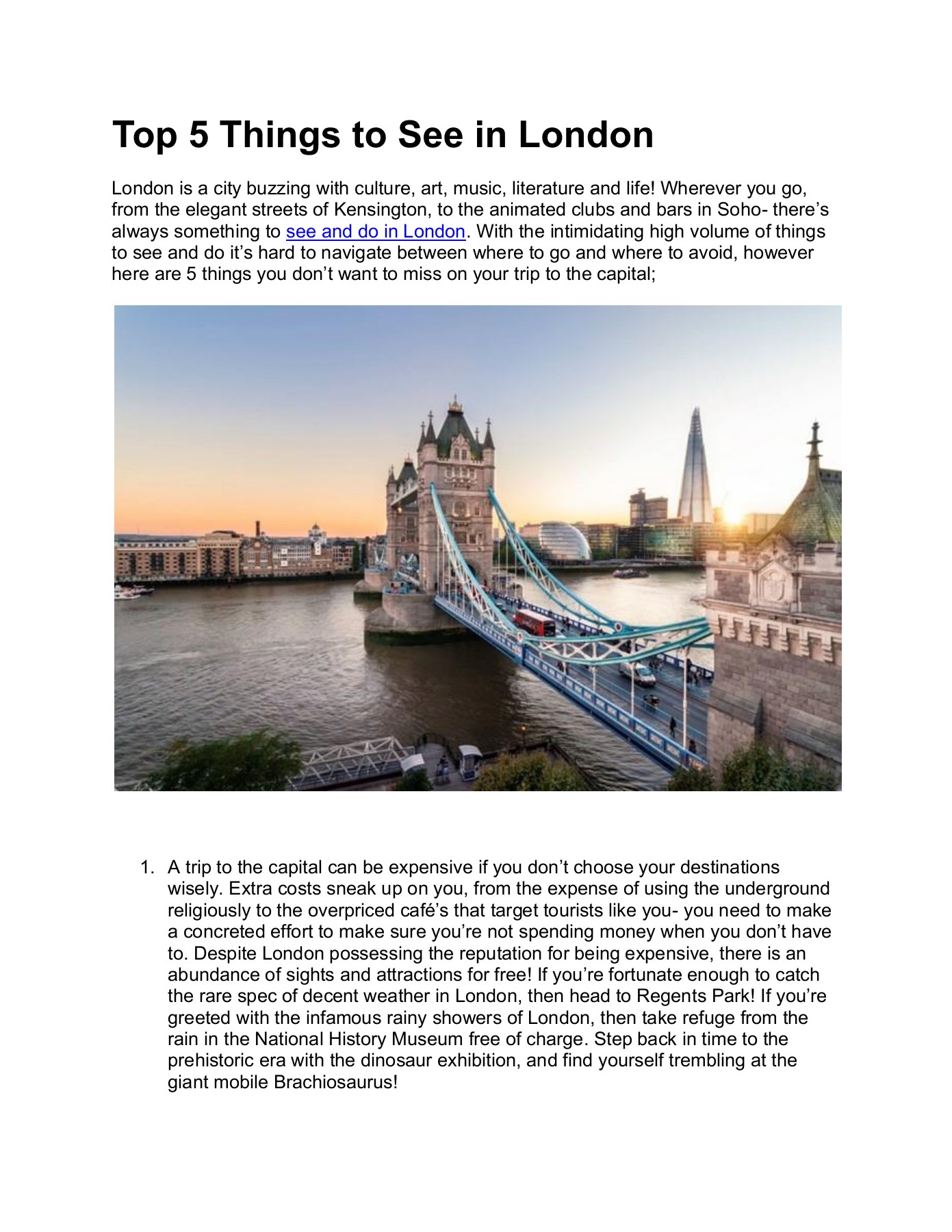 Top 5 Things to See in London-converted - roypritam18 - Page 1 - 2 ...