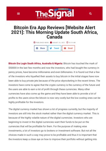 Bitcoin Era App Reviews – Scam Or Is It Legit?