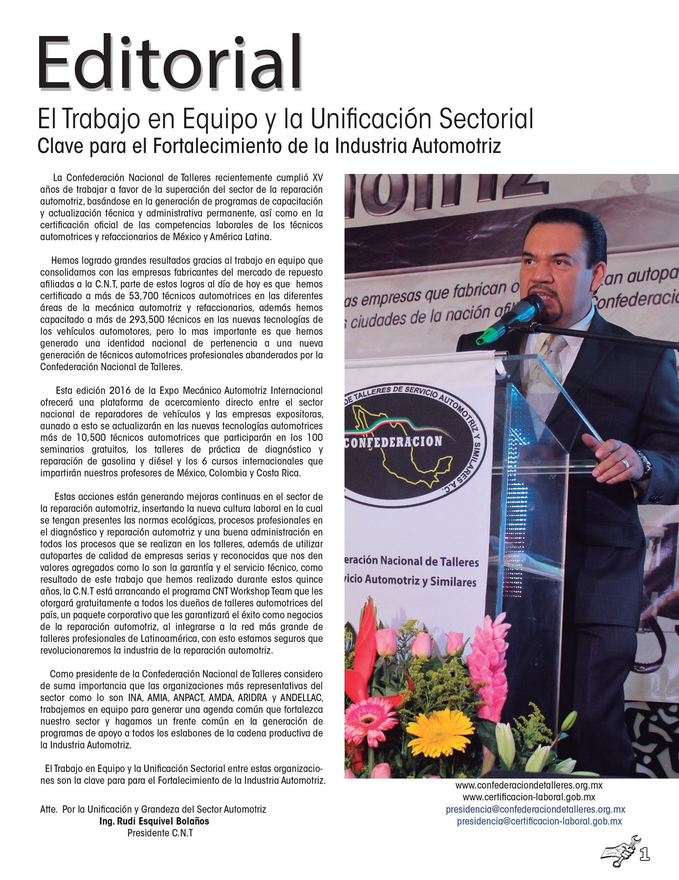 Revista S.A.I Edición Mayo-Julio 2016 - Hans Esquivel - Page 3 | Flip ...
