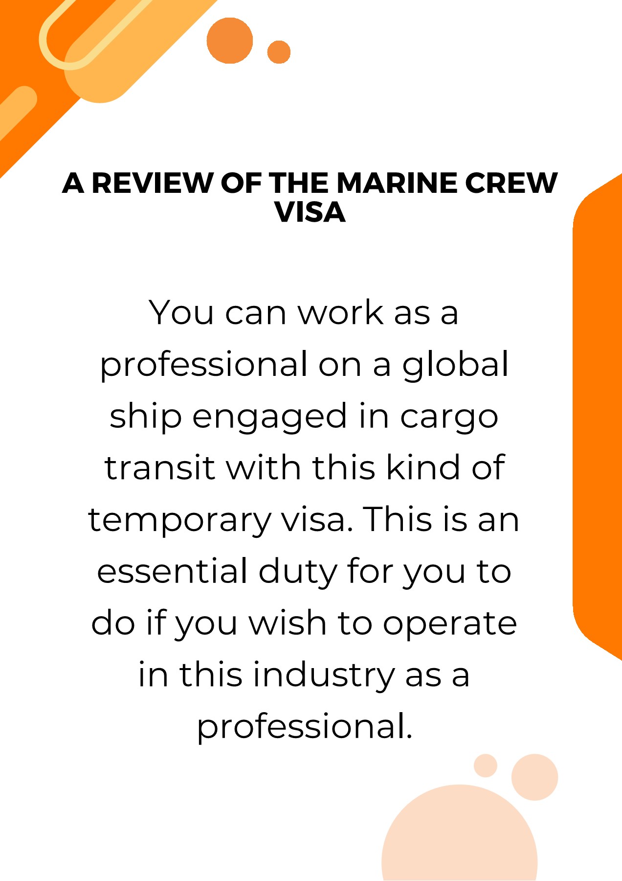 Why is Marine Crew Visa Important in Singapore - Trans Asia - Page 3 ...