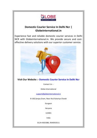 Domestic Courier Service In Delhi Ncr Globeinternational.in