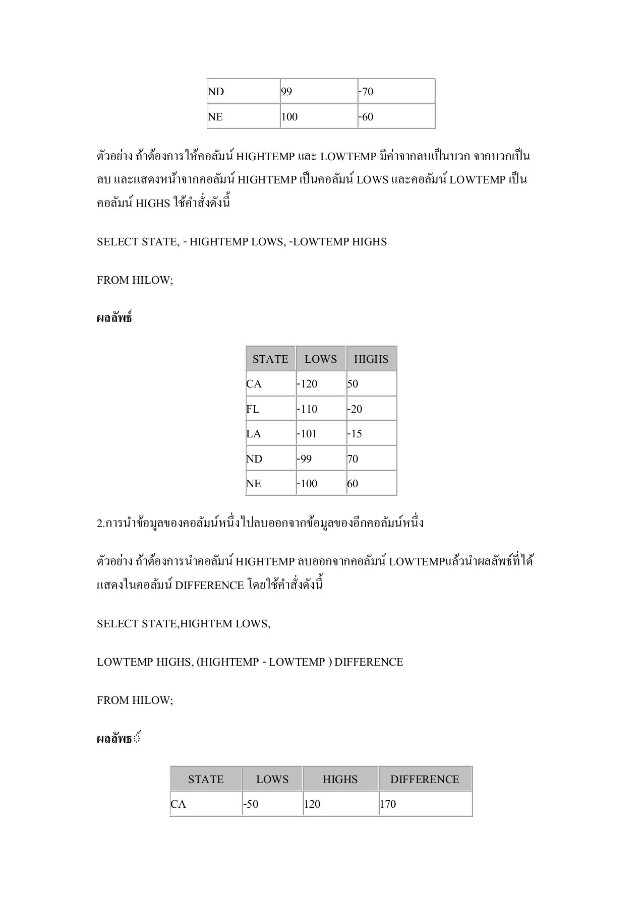 6.ภาษา SQL - โอออง ซ่า - หน้าหนังสือ 34 | พลิก PDF ออนไลน์ | PubHTML5