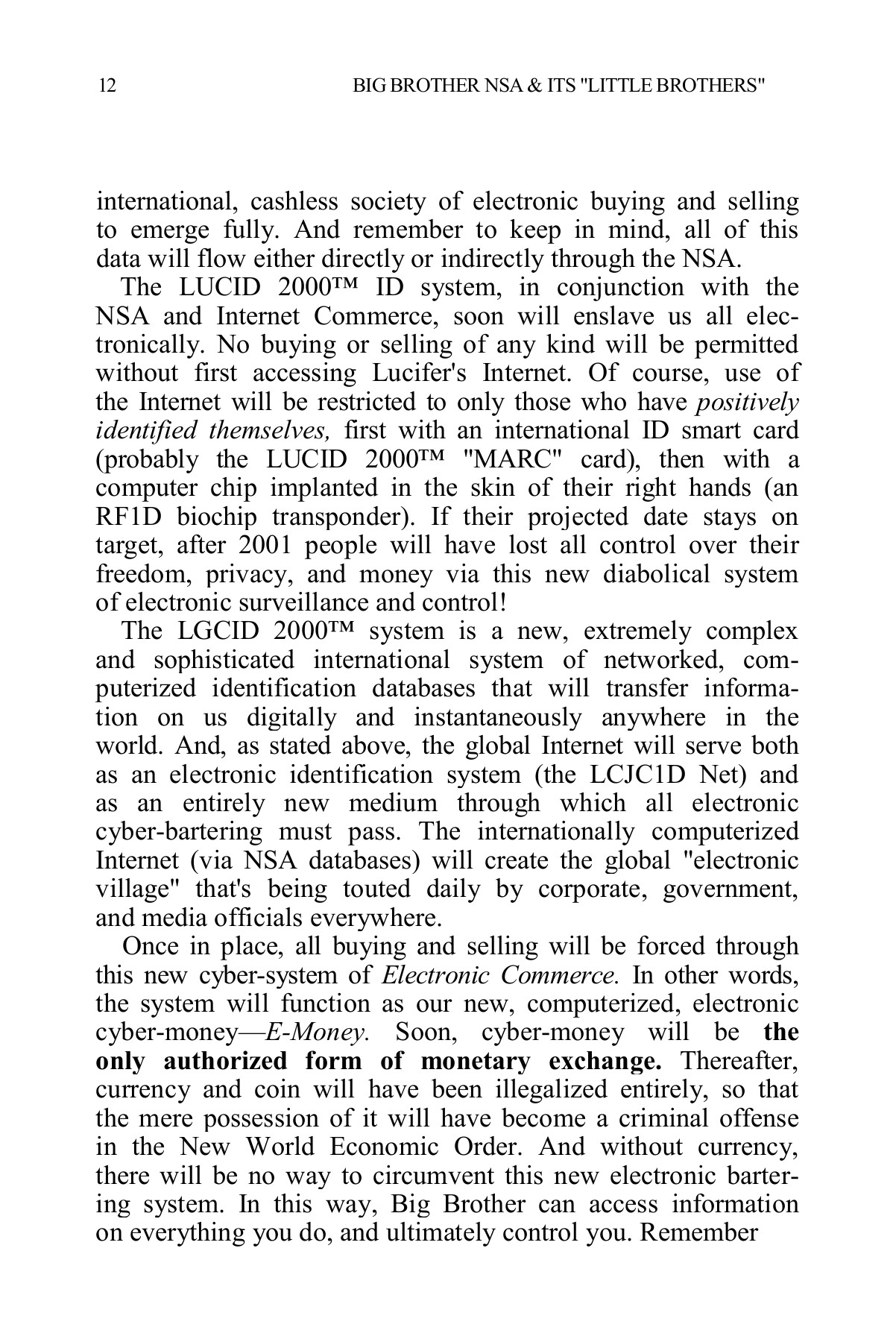 Big Brother NSA & its Little Brother, by Terry L. Cook - Guy Boulianne ...