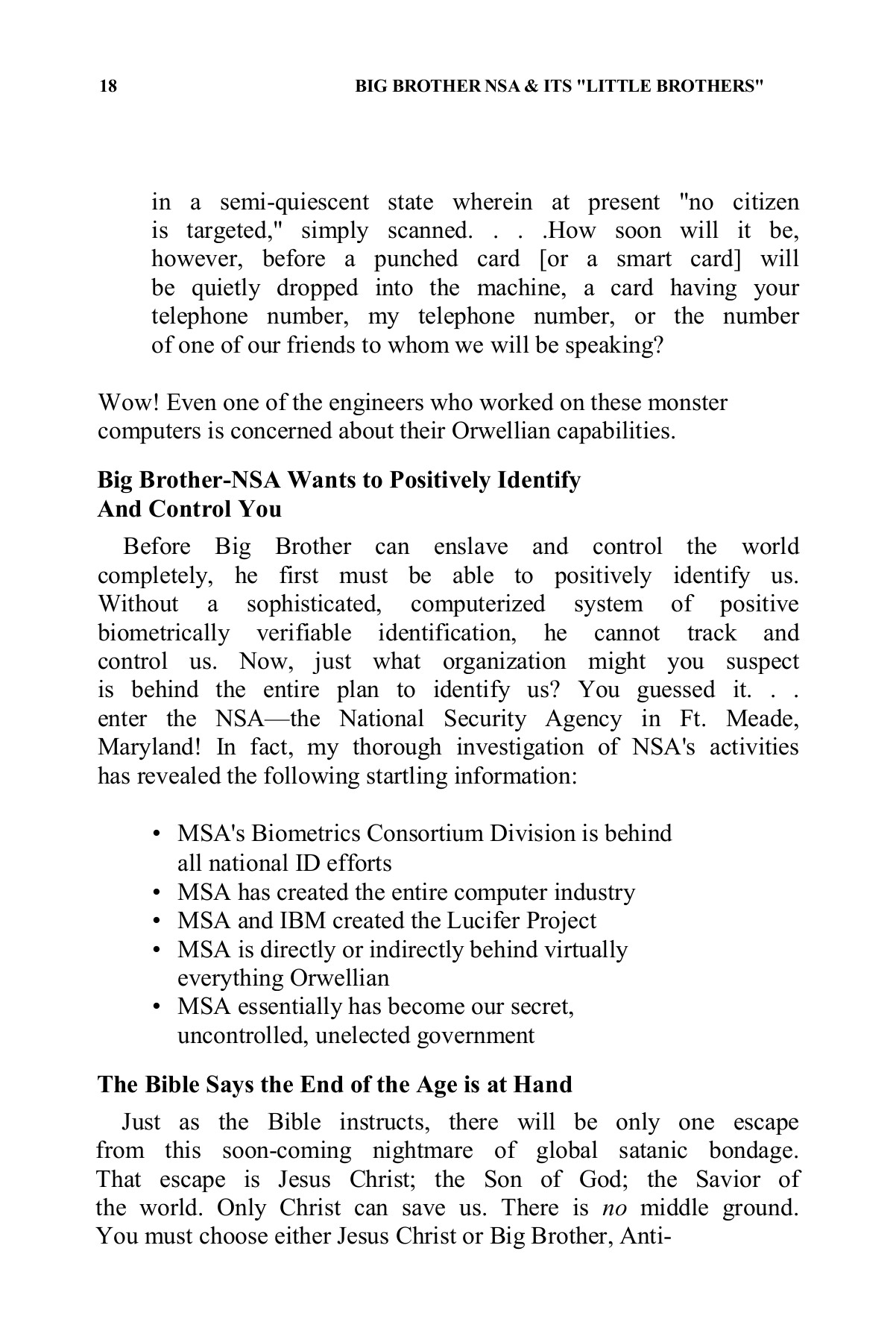 Big Brother NSA & its Little Brother, by Terry L. Cook - Guy Boulianne ...