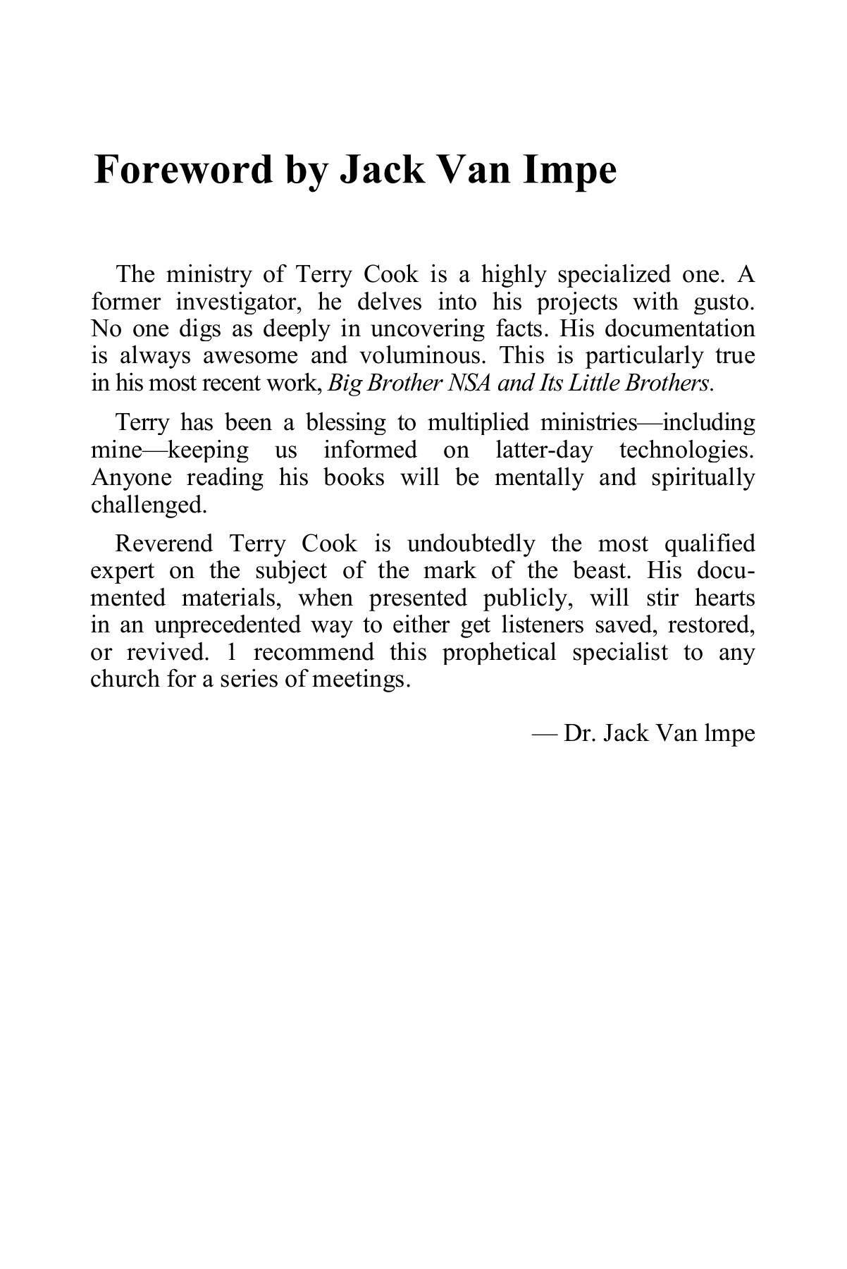 Big Brother NSA & its Little Brother, by Terry L. Cook - Guy Boulianne ...