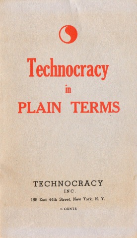 Technocracy in Plain Terms , Technocracy Inc. 1939
