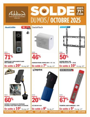 Addison Électronique - Circulaire du mois d'octobre 2025