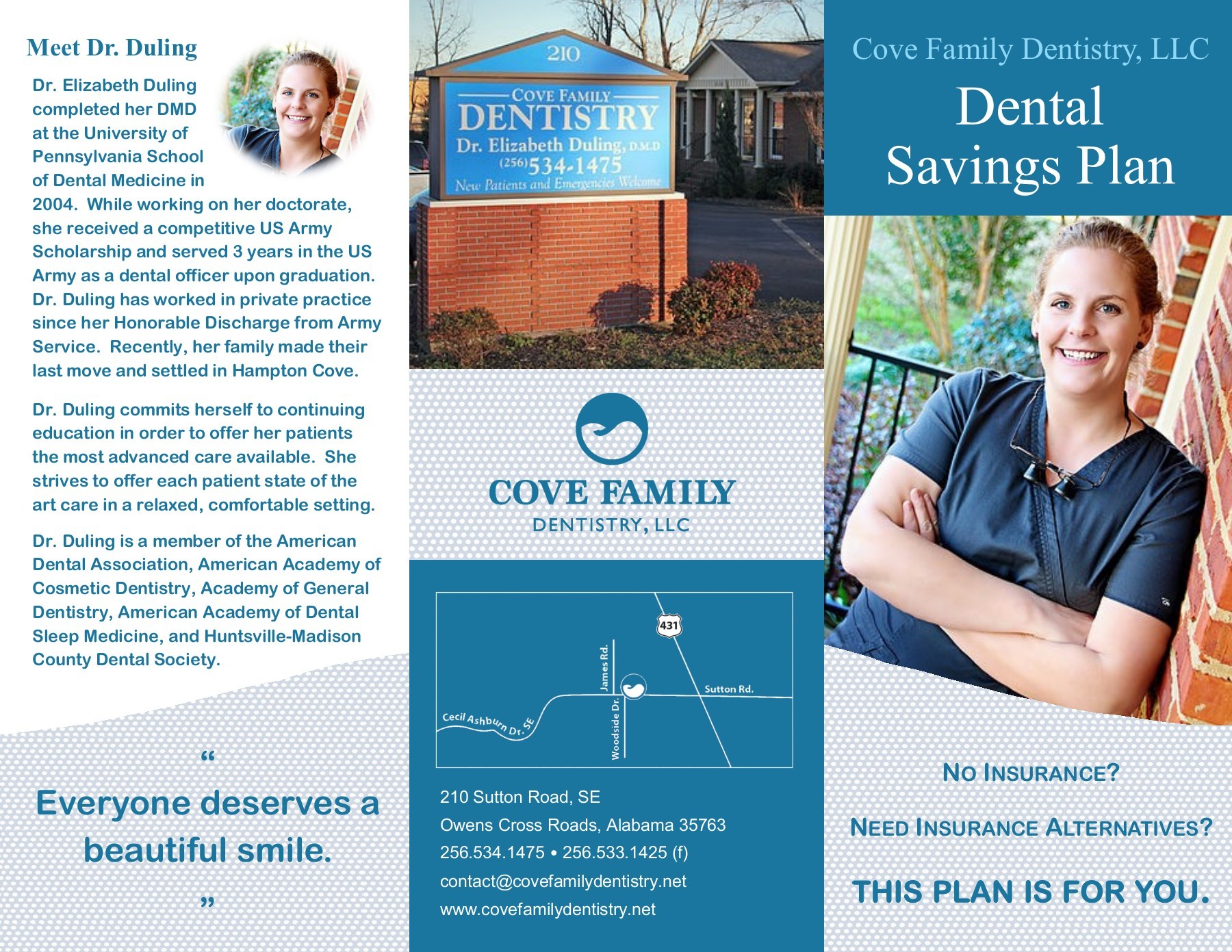 Cove Family Dentistry Tri-Fold Brochure - kkiliaenllc - Page 1 - 2 ...