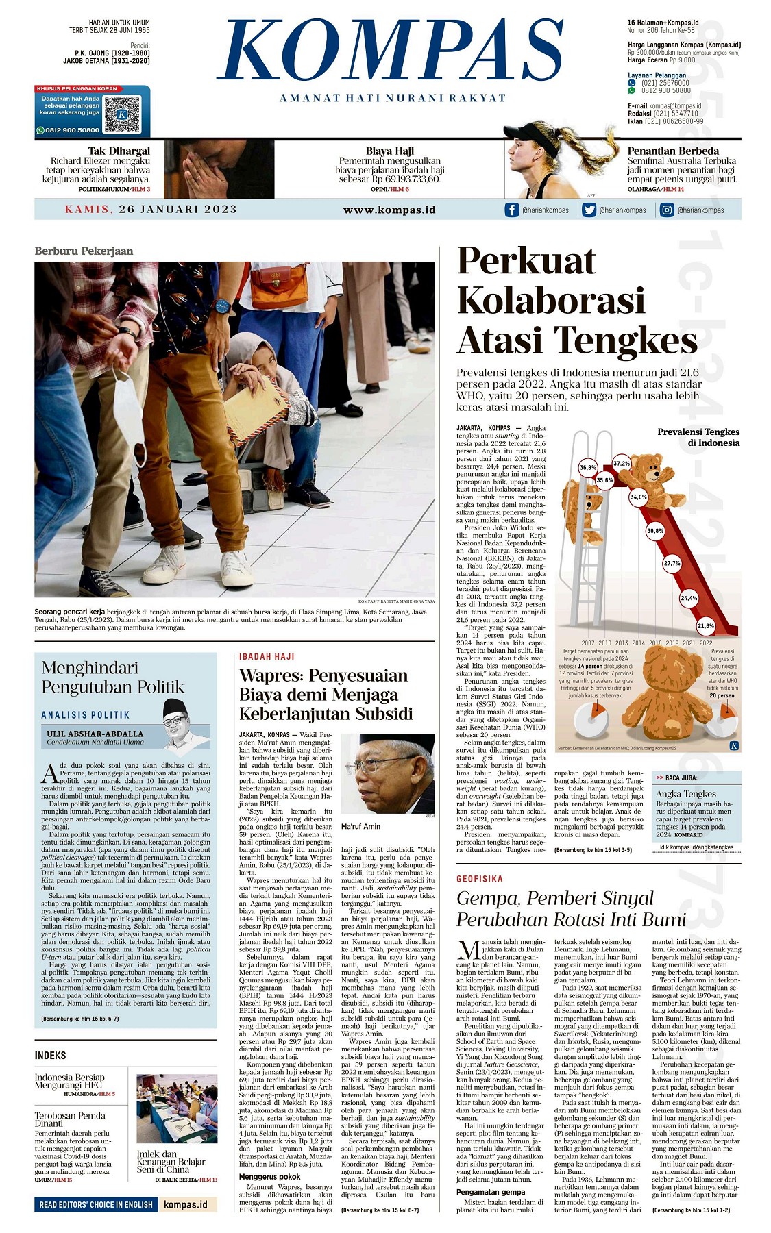 Kompas 26 Januari 2023 - seputarfib - Halaman 1 - 20 | PDF Online | PubHTML5