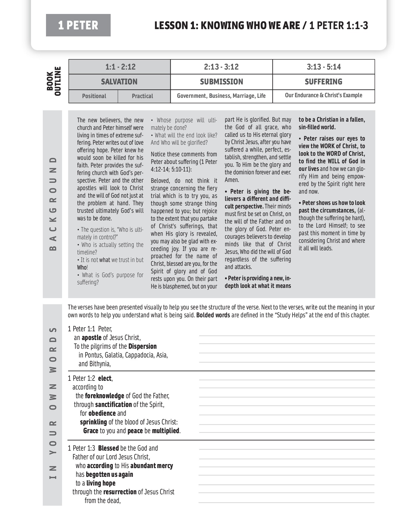 1 PETER second layout - bc4books - Page 1 - 7 | Flip PDF Online | PubHTML5