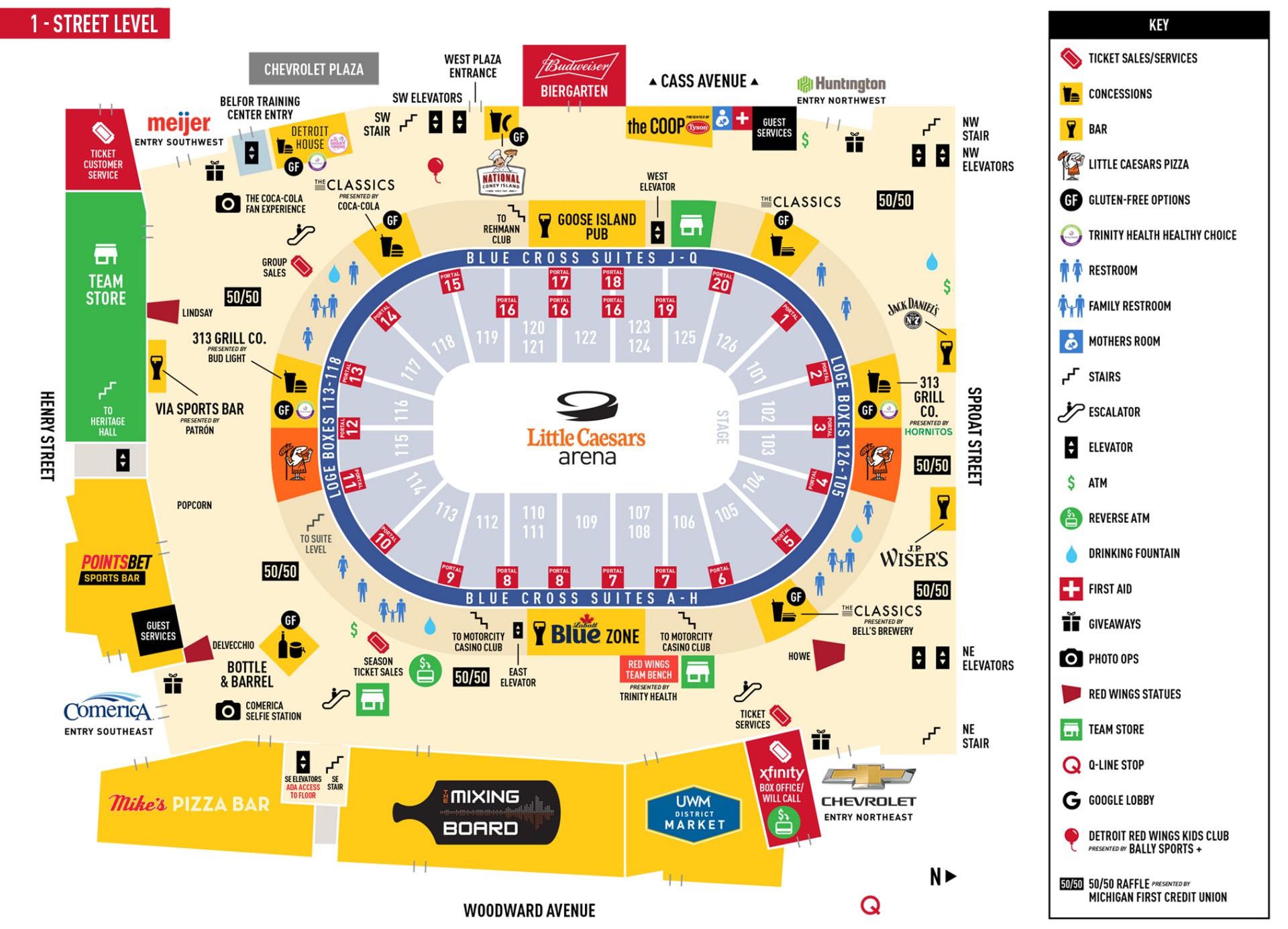 Little Caesars Arena Concourse Maps - districtitadmin - Page 1 - 6 ...