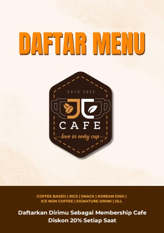 Menu JC Cafe 2024