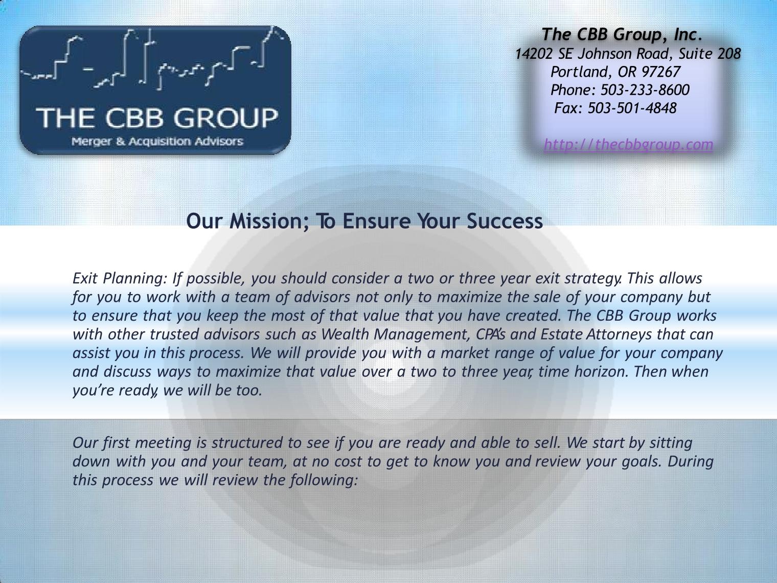 CBB group inc - thecbbgroup - Page 1 - 3 | Flip PDF Online | PubHTML5