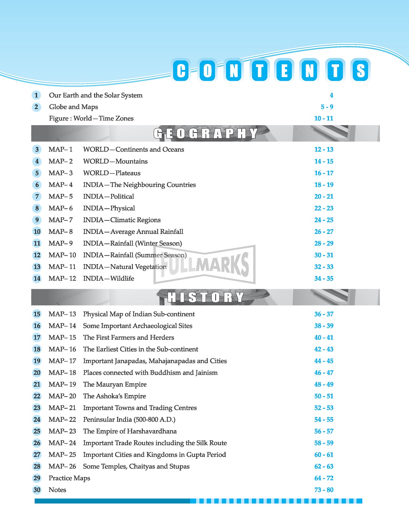 Active Map Practice Book Class 6 (Geography & History) - Full Marks Pvt ...