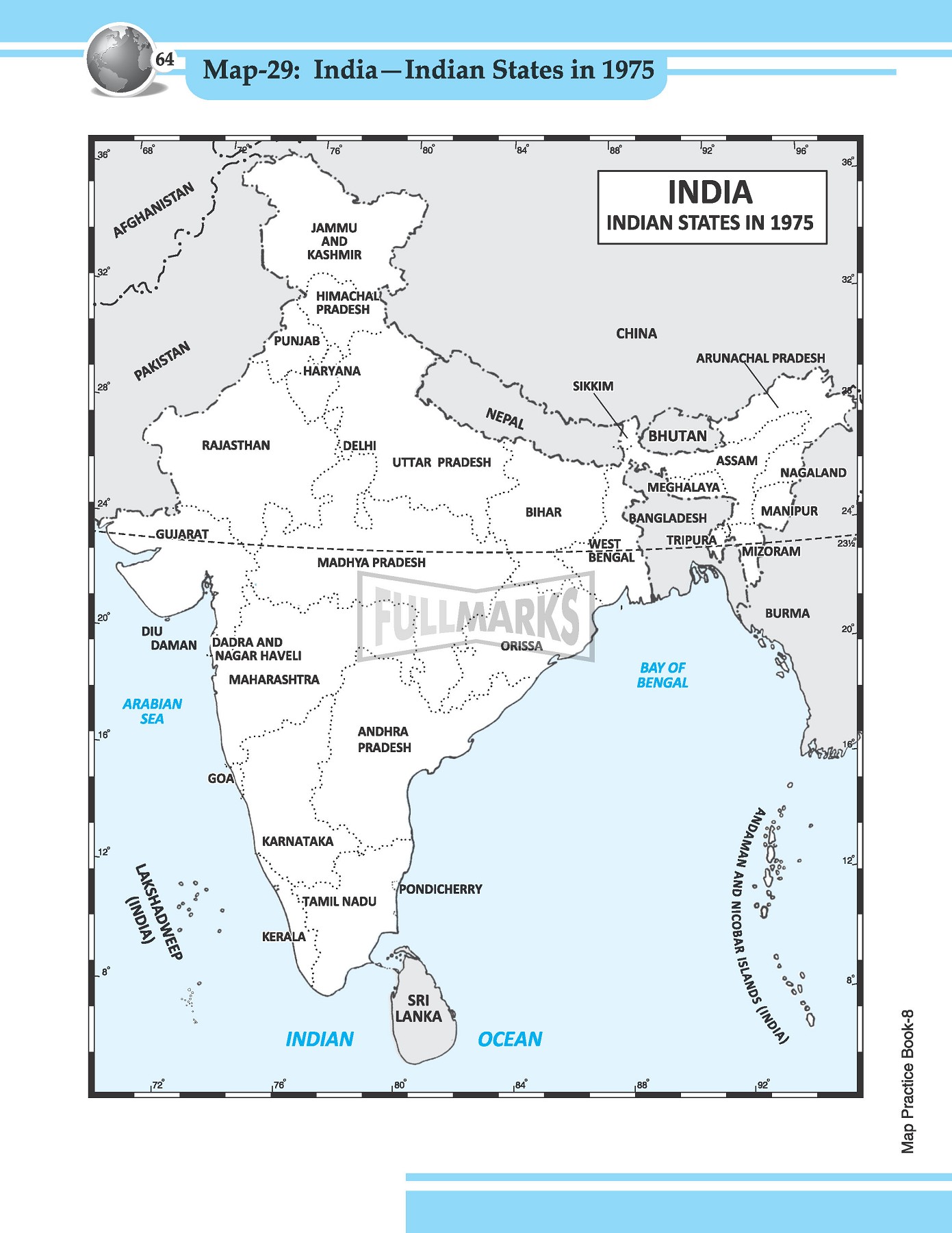 Active Map Practice Book Class 8 (Geography & History) - Full Marks Pvt ...
