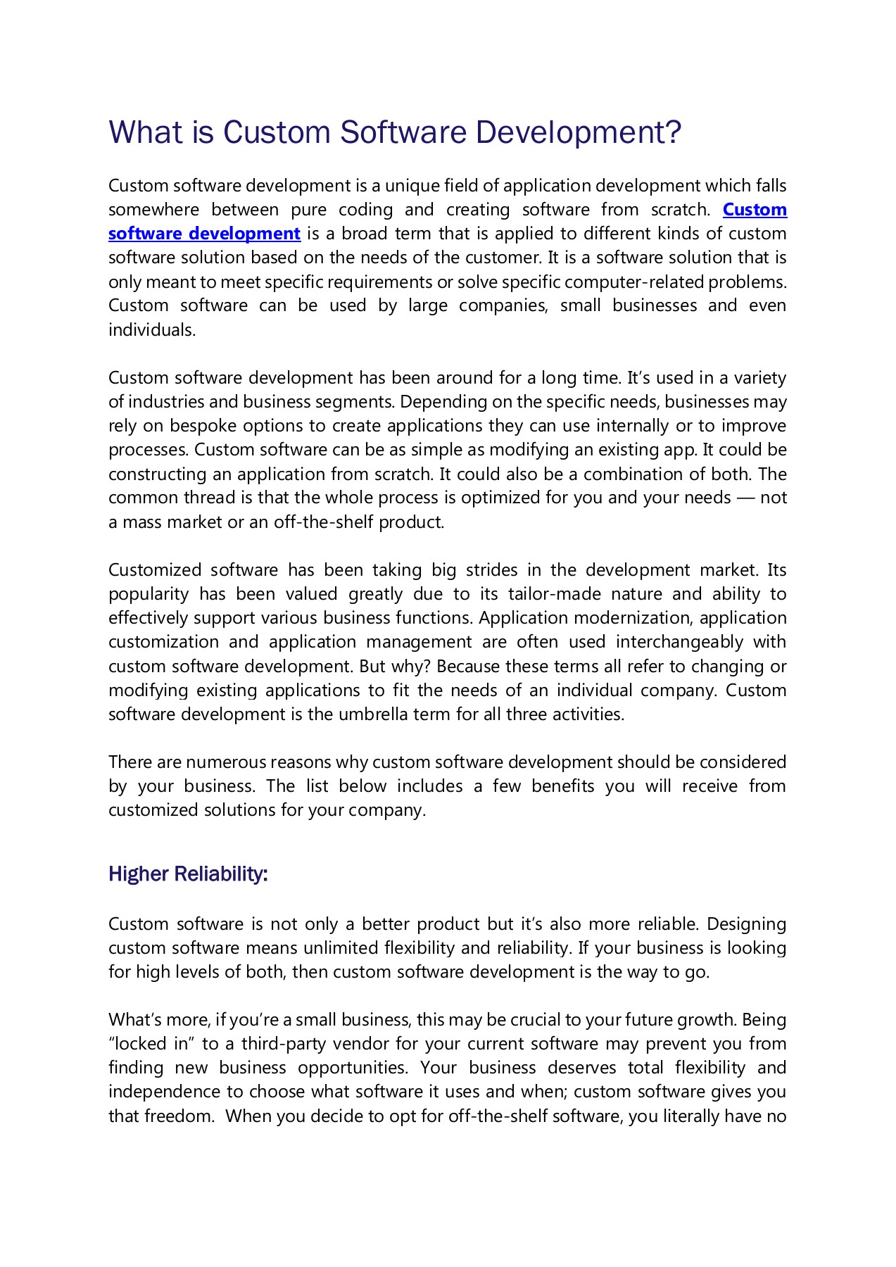 Key Advantages of Custom Software Development - Xduce IT firm - Page 2 ...