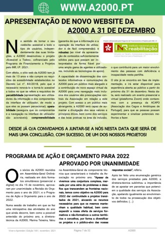 Viver e Aprender - Edição de novembro 2021 - a2000.facebook - Página 7 ...