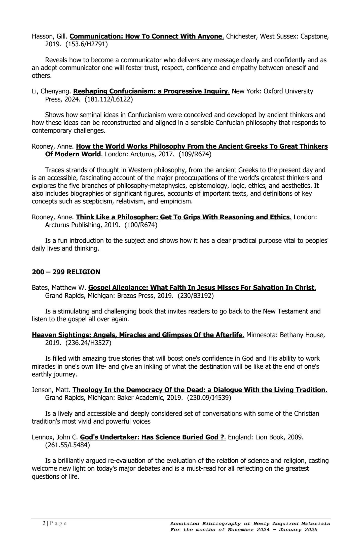 Junior High School Annotated Bibliography of New Materials - ibed ...