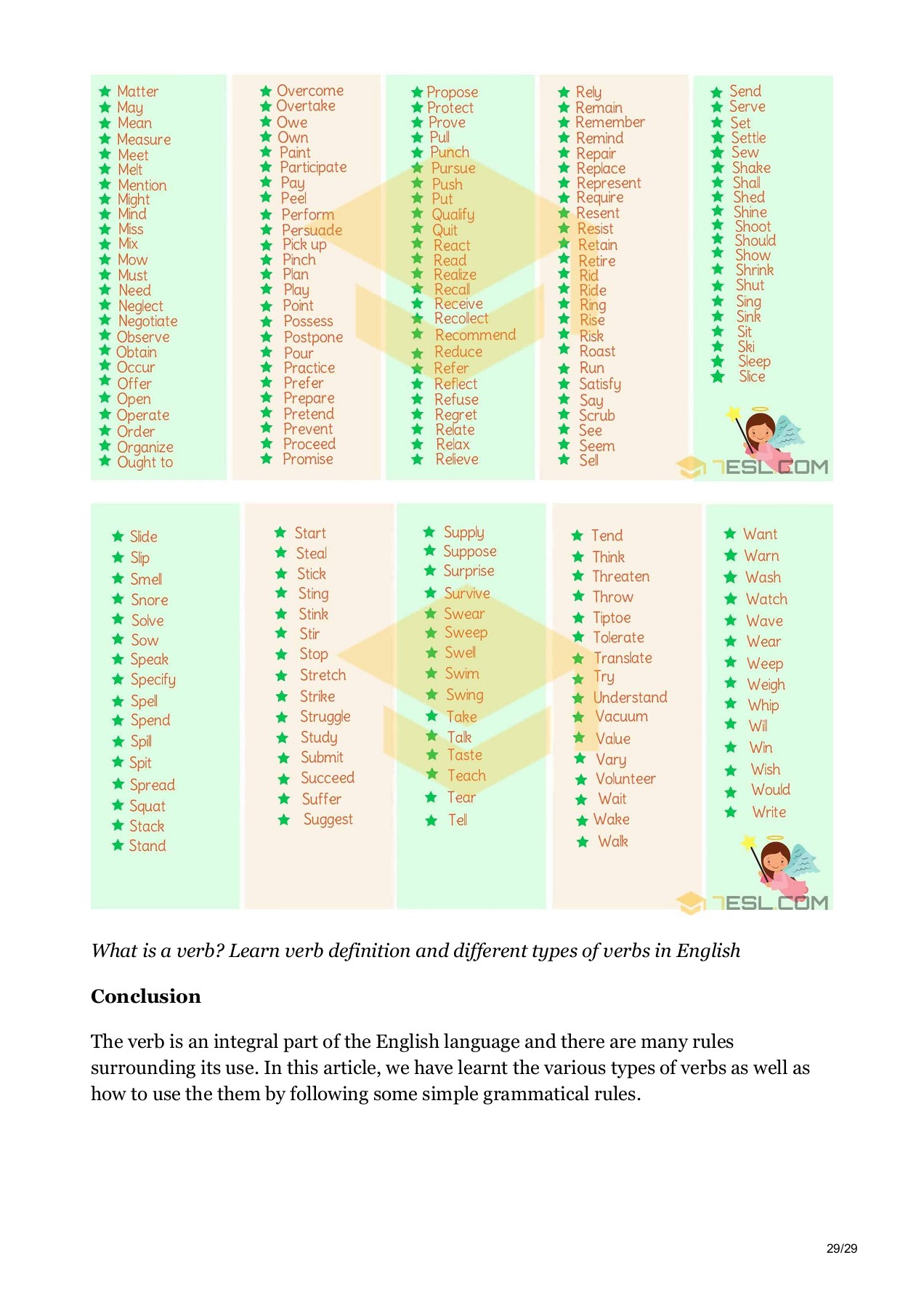 Summary of Verbs in English - Mr.Phi's e-Library - Trang 30 | PDF lật ...