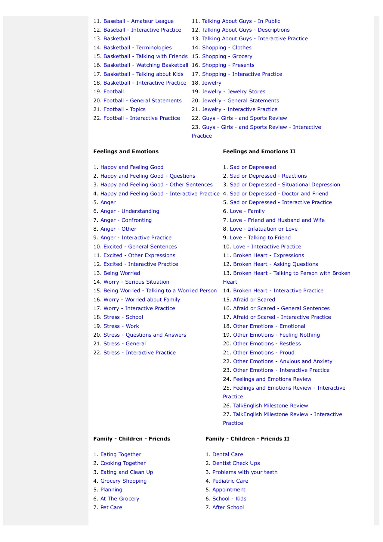 TALKENGLISH LESSON INDEX - Mr.Phi's e-Library - Trang 6 | PDF lật trang ...