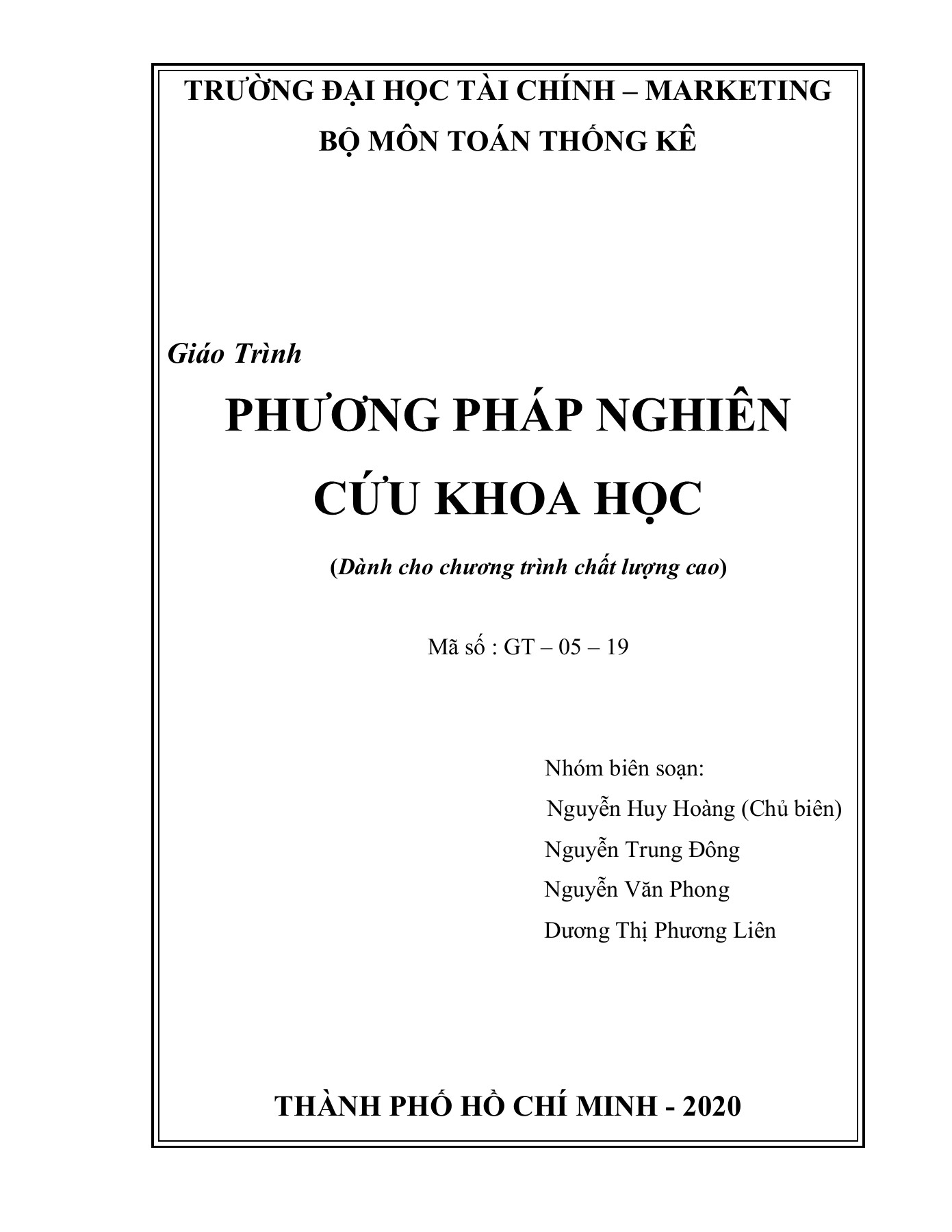 Giáo trình phương pháp nghiên cứu khoa học - Mr.Phi's e-Library - Trang 1 - 192 | PDF lật trang ...